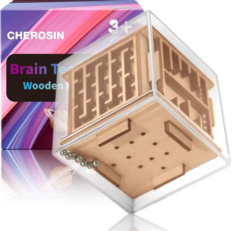 Fidget Puzzle Cube Toy For Adults 6 Sided Wooden Brain Teaser Magic Cube For