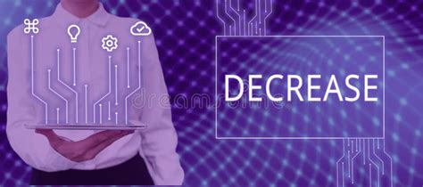 conceptual display decrease business showcase make or become smaller or fewer in size amount