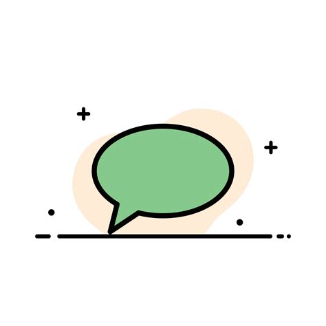 Chat Chatting Massage Mail Business Flat Line Filled Icon Vector Banner