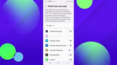 Samsung Galaxy Mobile Data Only Apps Setup To Bypass Firewalls School And Work Youtube
