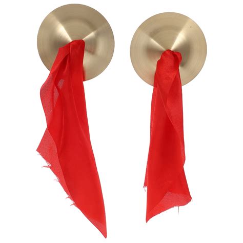 Worgeous 1 Pair Metal Finger Cymbals Belly Dancing Fingers Instrument