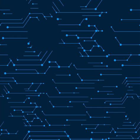 Futuristic Networking Technology Seamless Background Blue Colors Wrapping Paper Textile