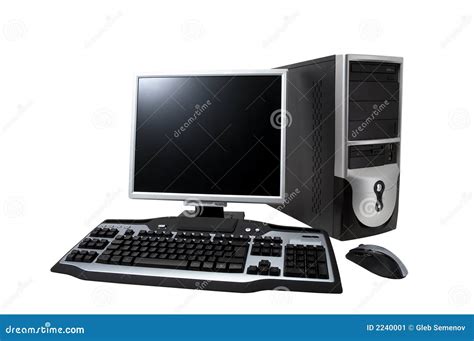 Desktop Computer Isolated Stock Image Image Of Mouse 2240001