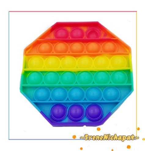 🌈พร้อมส่ง🌈 ที่กดสุดฮิตสีรุ้งสดใส ของเล่นกดบับเบิ้ล pop it push pop