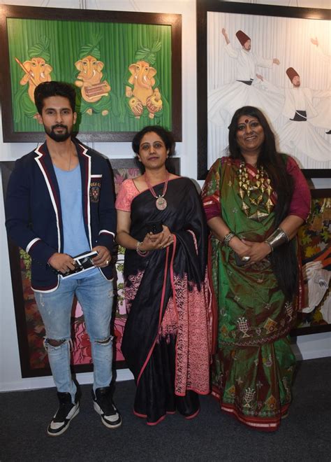 Ravi Dubey Chethana Ravi And Anusha Srinivasan Iyer At India Art