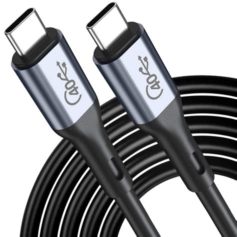 Usb4 Cable【1 5m 4 9ft】 Thunderbolt 4 Cable 40gbps Data Transfer And 100w Pd Charging 8k 60hz Or