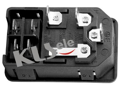 C14 AC Power Socket Fuse Switch KLS Connector