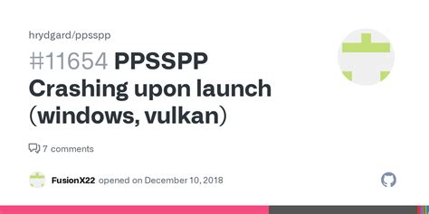 PPSSPP Crashing Upon Launch Windows Vulkan Issue 11654 Hrydgard Ppsspp GitHub