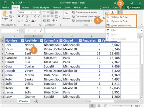 Ordenar Datos De Una Tabla En Excel Recursos Excel