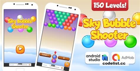 Sky Bubble Shooter Game Android Studio Project With AdMob Ads September Premium