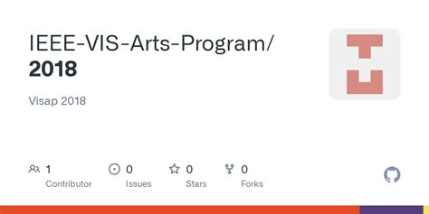 GitHub IEEE VIS Arts Program 2018 Visap 2018