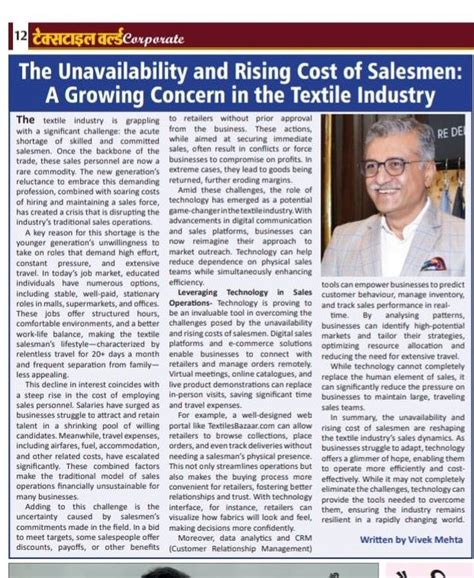 The Unavailability And Rising Cost Of Salesmen A Growing Concern In