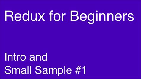 Simple App With Redux 1 Redux For Beginners Youtube