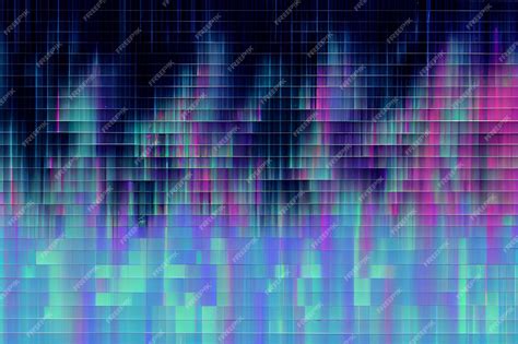 글리치 배경 사이버 펑크 해커 공격의 상징 현대적인 디자인 기술 오류 질감 프리미엄 사진