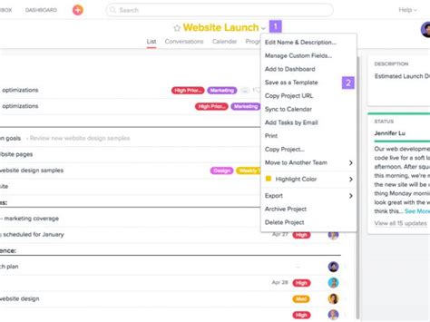 Customizing Project Templates How To Use Asana Custom Templates Asana