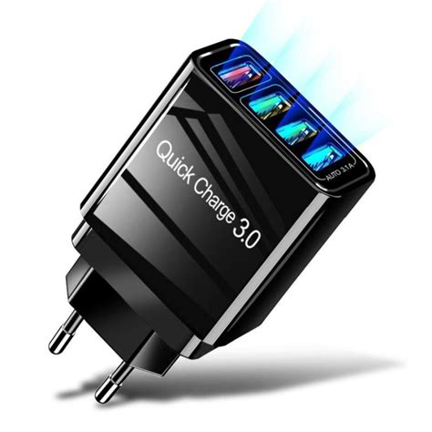 Зарядний пристрій з 4 USB і швидкою зарядкою, купити зі Знижкою за ...