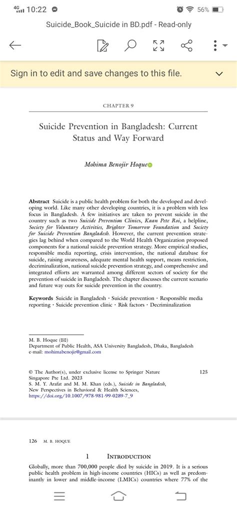 Mohima Hoque On Linkedin I Am Happy To Share That Our Book On Suicide Is Published
