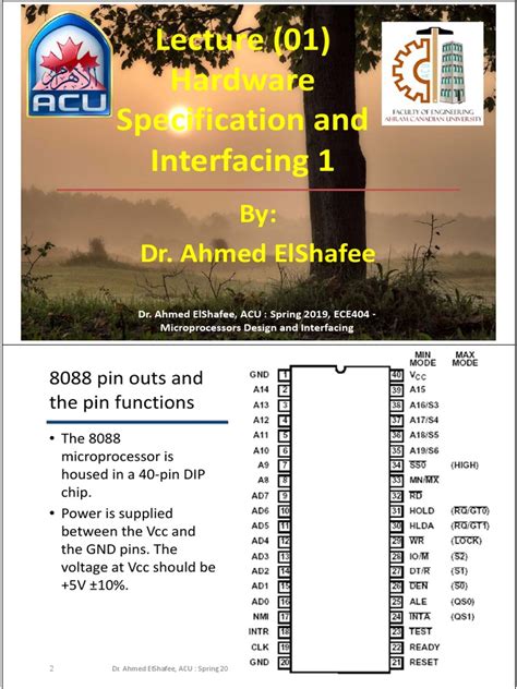 Ece404 Microprocessors Design And Interfacing Lec 01 Hardware Specs