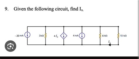 solved method to solve kvl kcl cant use nodal analysis 9 given the