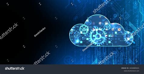 Cloud Computing Conceptabstract Connection Technology Background Stock Vector Royalty Free