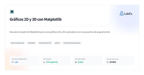 Dominando La Representación 2d Y 3d Con Matplotlib Labex