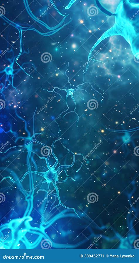 Abstract Neural Network Depicting Complex Synaptic Connections Concept