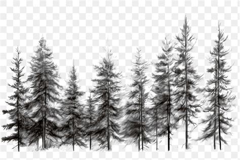 PNG Pine Trees Drawing Sketch Free PNG Rawpixel