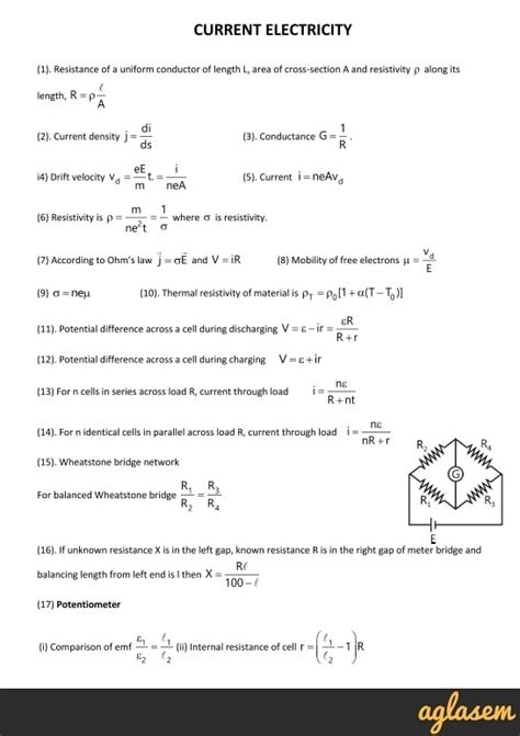 Important Notes Of Physics For NEET JEE Current Electricity Image Physics Notes Neet Notes