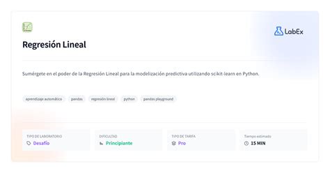 Regresión Lineal Labex