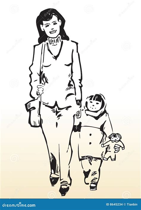 Liebe Einer Mutter Vektor Abbildung Illustration Von Hand 8645234