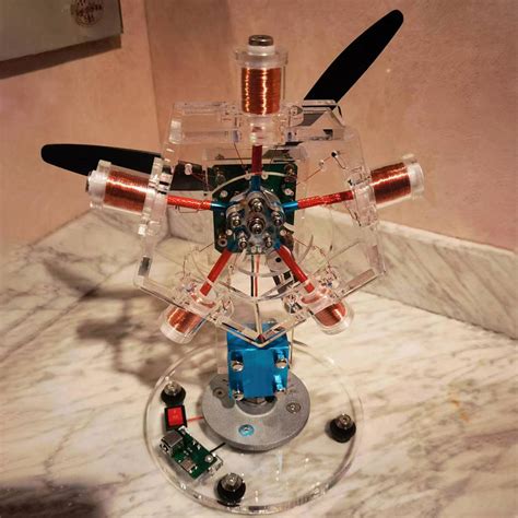 5 Cylinder Electromagnetic Radial Solenoid Engine Model Stirlingkit