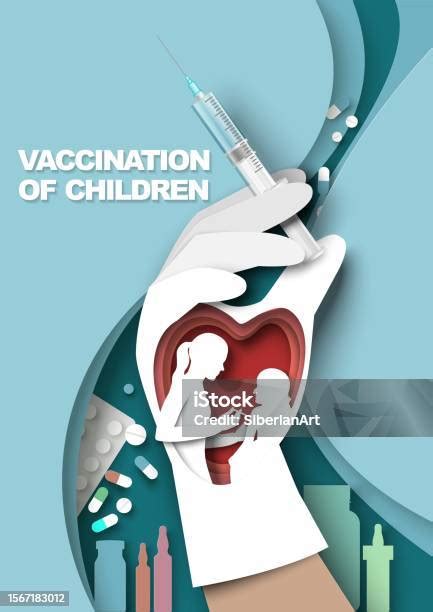 어린이 예방 접종 벡터 포스터 소아과 그림 독감 예방접종에 대한 스톡 벡터 아트 및 기타 이미지 독감 예방접종 백신접종 벡터 Istock