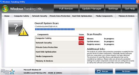 Windows Tweaking Utility Removal Report