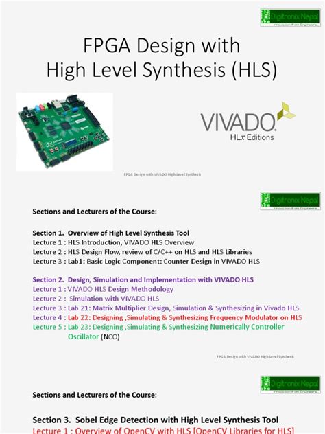 Fpga Design With High Level Synthesis Course Pdf Computer Programming Electrical Engineering