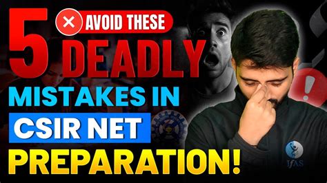 5 Mistakes To Avoid In Csir Net Preparation Youtube