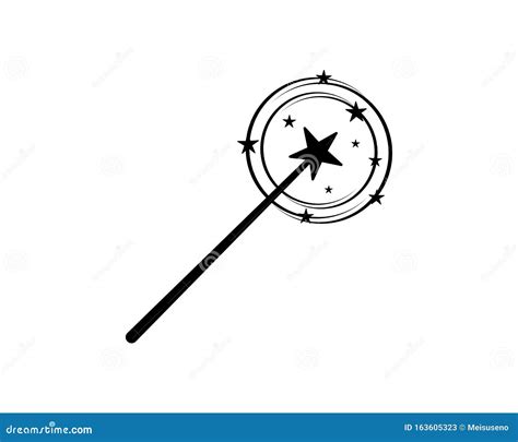 Magic Wand Magician Stick Wizard Icon Vector Logo Template Illustration Design Stock Vector