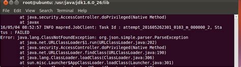hadoop java lang classnotfoundexception org json simple parser