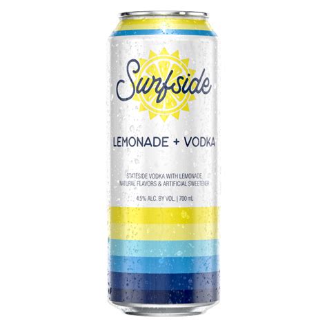 Surfside Lemonade Vodka 700ml Can 45 Abv Surfside Bevmo