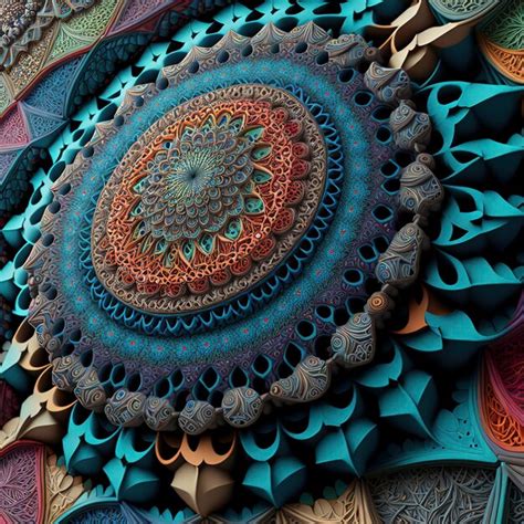 Premium Ai Image 3d Geometric Figures Parametric Patterns Seamless Kaleidoscope Created With