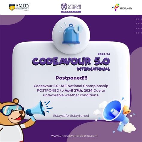 Unique World Robotics On Linkedin Codeavour Codeavour2024 Amityuniversitydubai