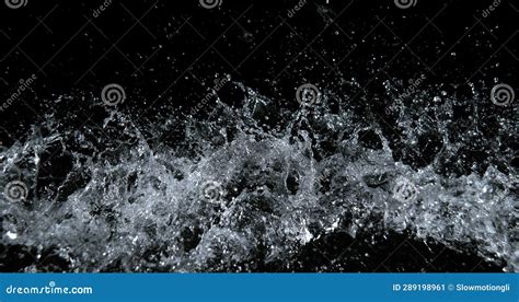 Water Exploding And Splashing Against Black Background Stock Image