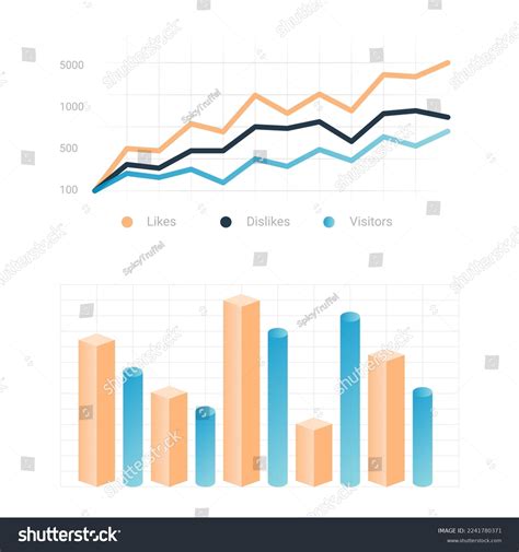 Graphic Charts Infographic Statistic Bars Diagrams Stock Vector Royalty Free 2241780371