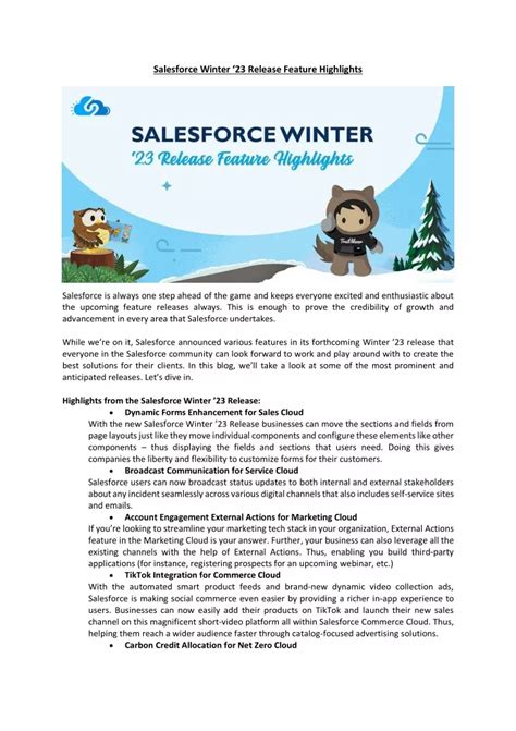 Ppt Salesforce Winter ‘23 Release Feature Highlights Powerpoint Presentation Id 11884930