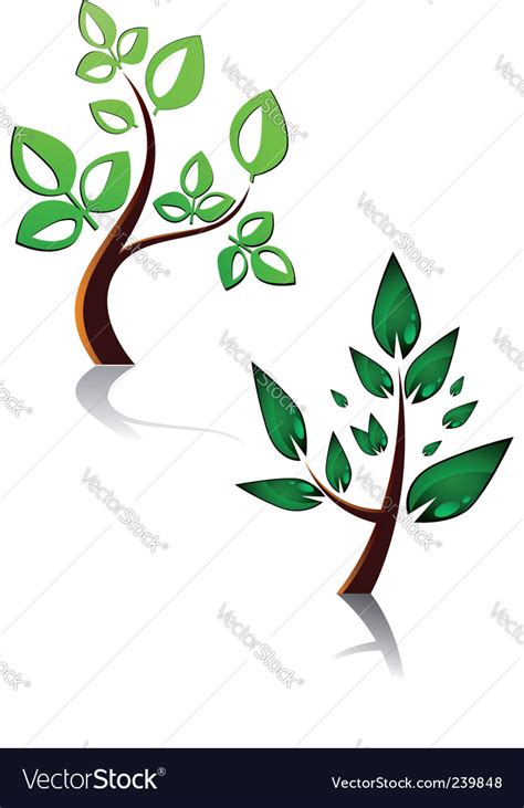 Tree Symbols Royalty Free Vector Image VectorStock