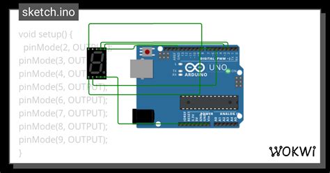 7 Segment Led Wokwi Esp32 Stm32 Arduino Simulator