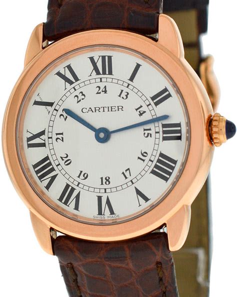 Cartier Ronde Solo De Cartier 29mm Quartz Silver Dial Leather Strap W