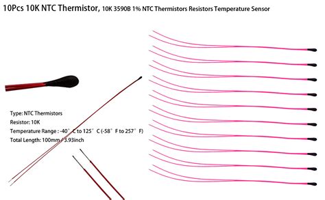10pcs 10k Ntc Thermistor 10k 3590b 1 Ntc Thermistors Resistors