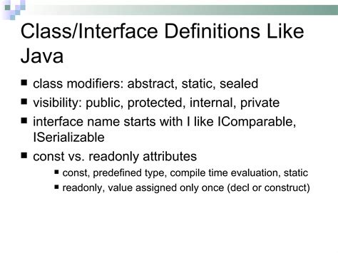 C Sharp Basics Ppt