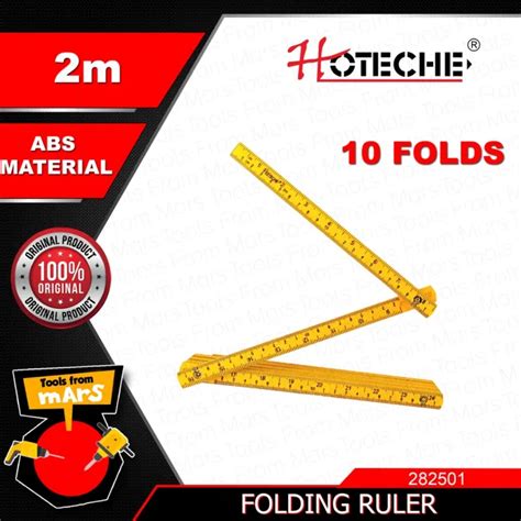 Hoteche 10 Folds Plastic Folding Ruler 282501 •tfm• Lazada Ph