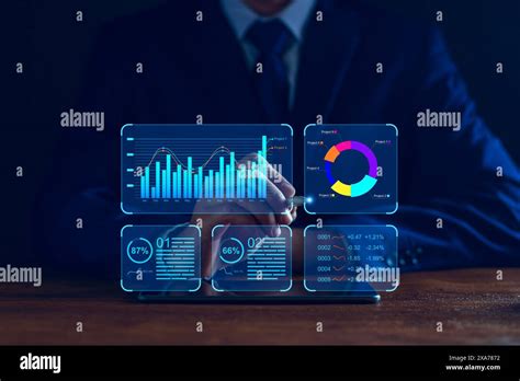 Data Analyst Working On Business Analytics Dashboard With Charts